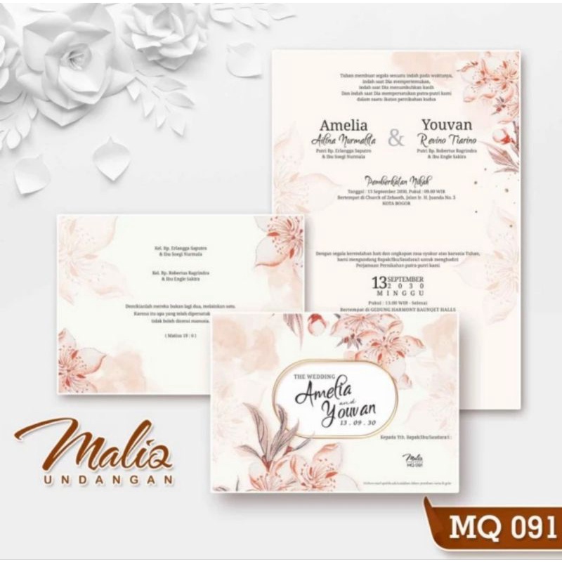 Jual Maliq 91 Blangko Undangan Nikah Ultah Khitan | Shopee Indonesia