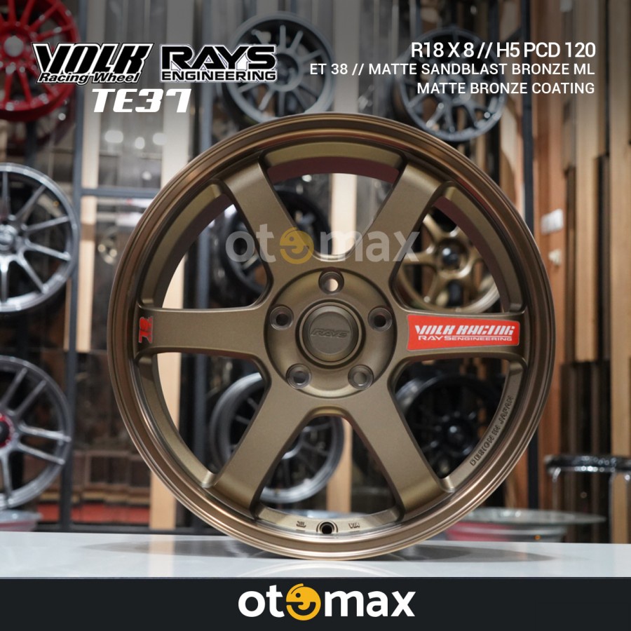 Jual Velg Mobil Volk Rays TE37 SL Ring 18 PCD 120 Matt Sand Bronze Coating | Shopee Indonesia