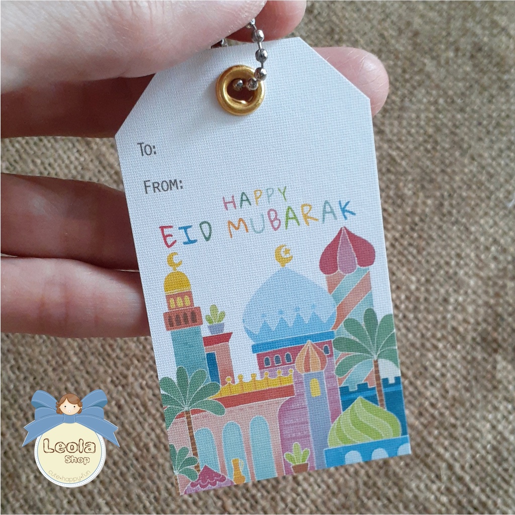Jual Hang Tag EID MUBARAK Warna /Kartu Idul Fitri Gift Tag Fancy Paper ...