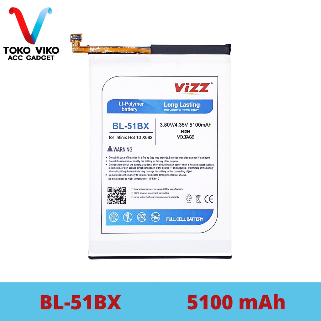 Jual Vizz Infinix BL-51BX Hot 10 X682 / Note 8 / Hot 11 X662 Baterai ...