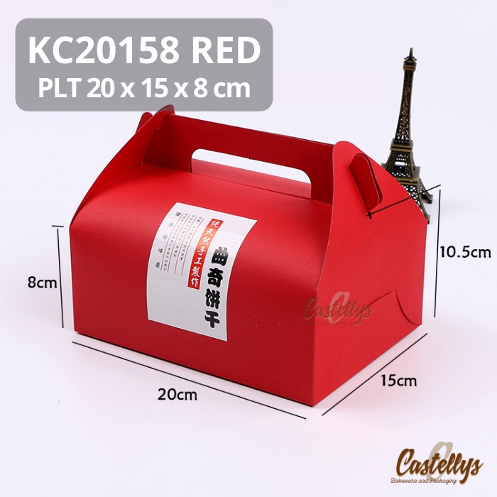 Jual Kotak Box Dus Kue KC20158 Red Merah Bolu Cake Roti Donat Hampers ...