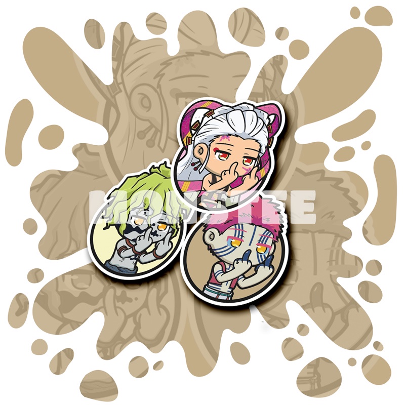 Jual Stiker Anime Chibi Kimetsu no Yaiba Part Villain Sticker Vinyl ...