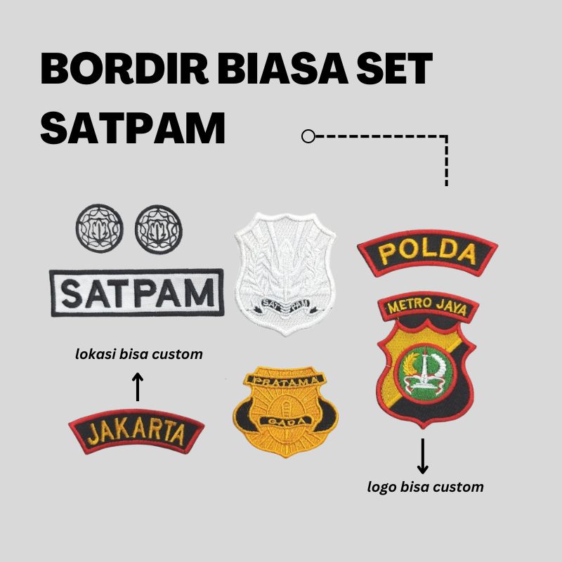 Jual Set Bordir Biasa Logo Satpam Polda Lengkap Selecta Konveksi Jambi ...
