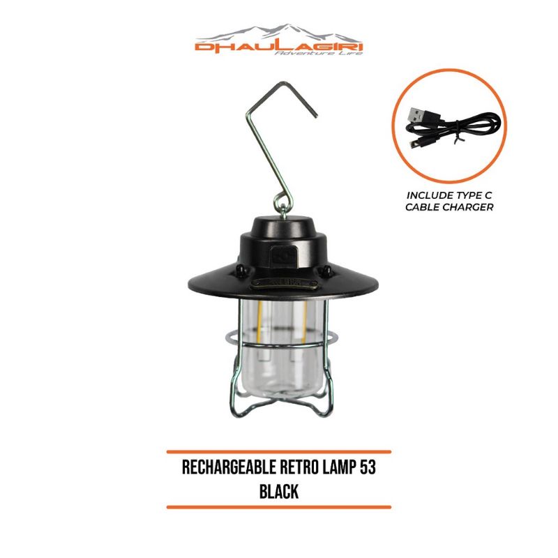 Jual lampu camping lantera Dhaulagiri Rechargeable RETRO Lamp 53 ...