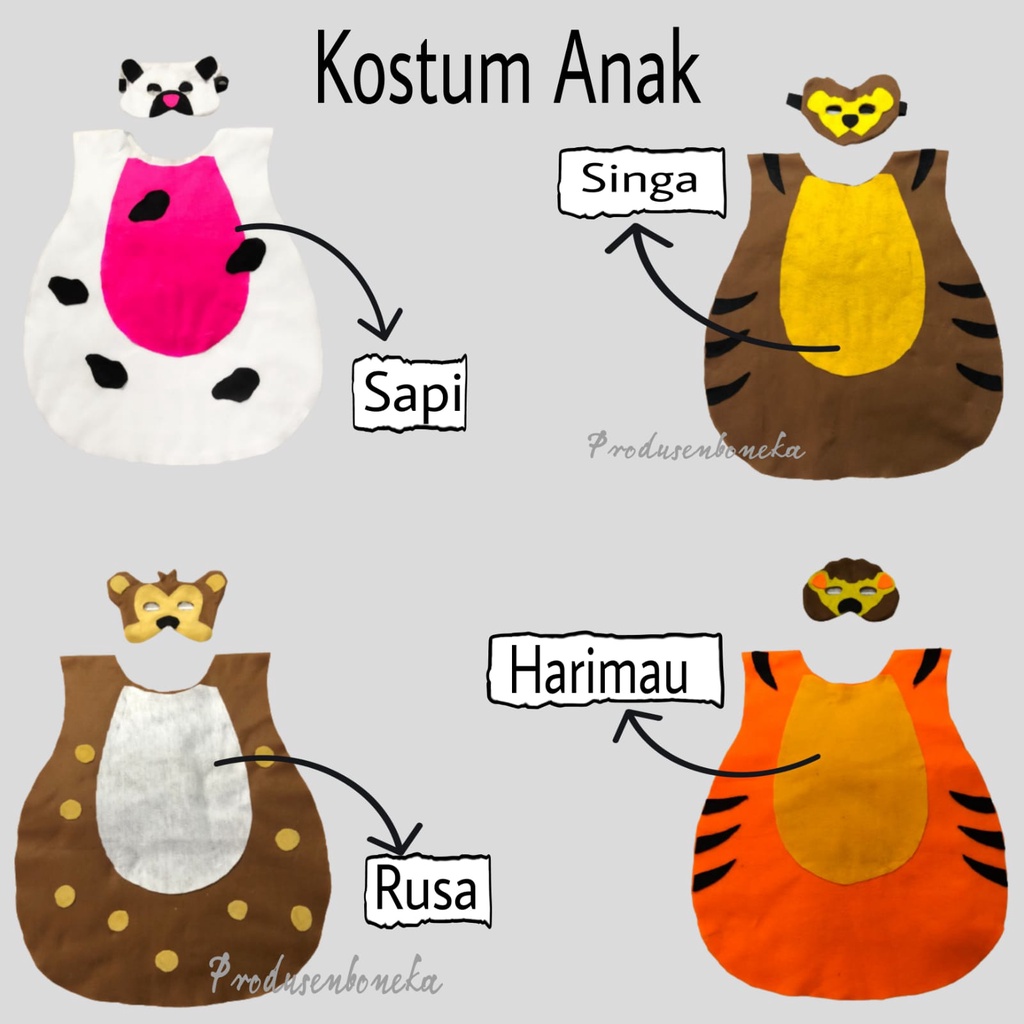 Jual Kostum Anak Karakter Hewan Baju Kostum Karnaval Kostum Singa ...