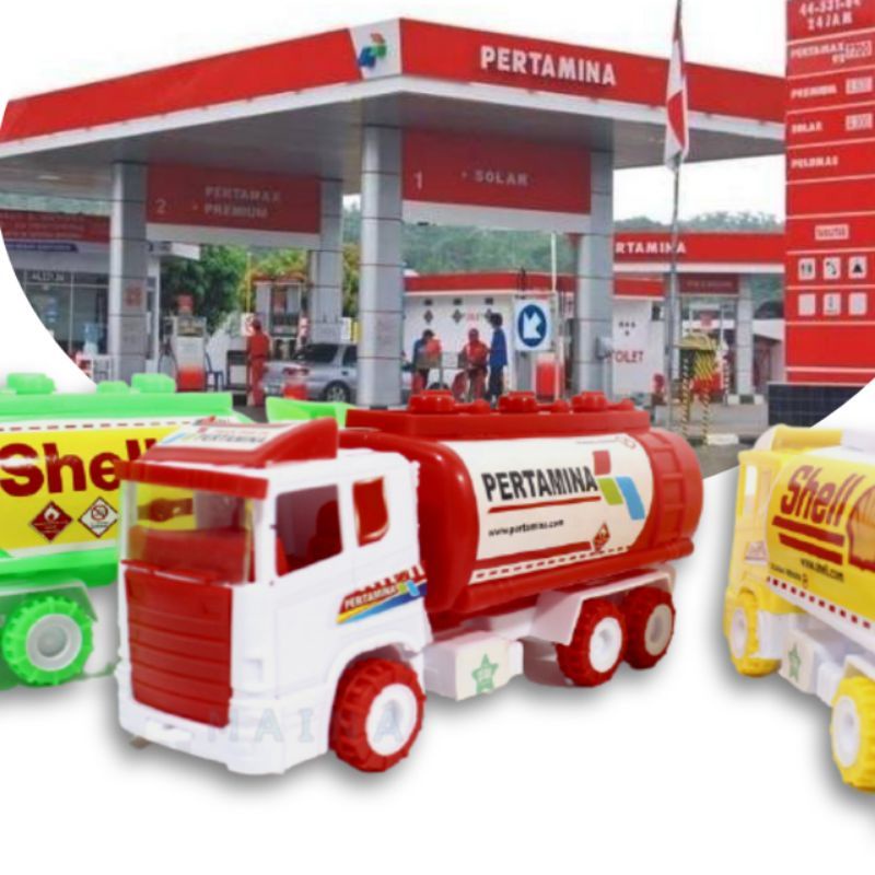 Jual PROMO (COD) mainan truk mobil tanki pertamina / Shell st 2019 ...