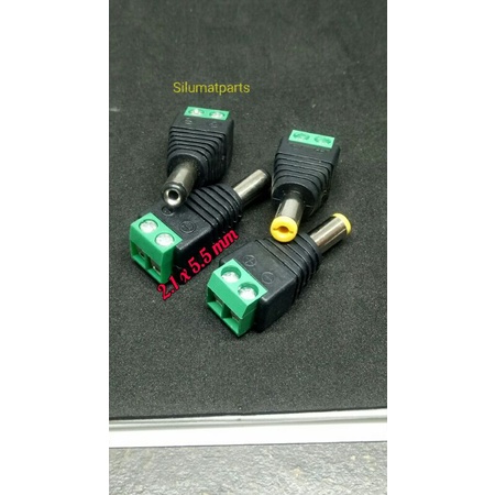 Jual JACK DC MALE Konektor Cctv / Jek dc male conektor kamera | Shopee Indonesia