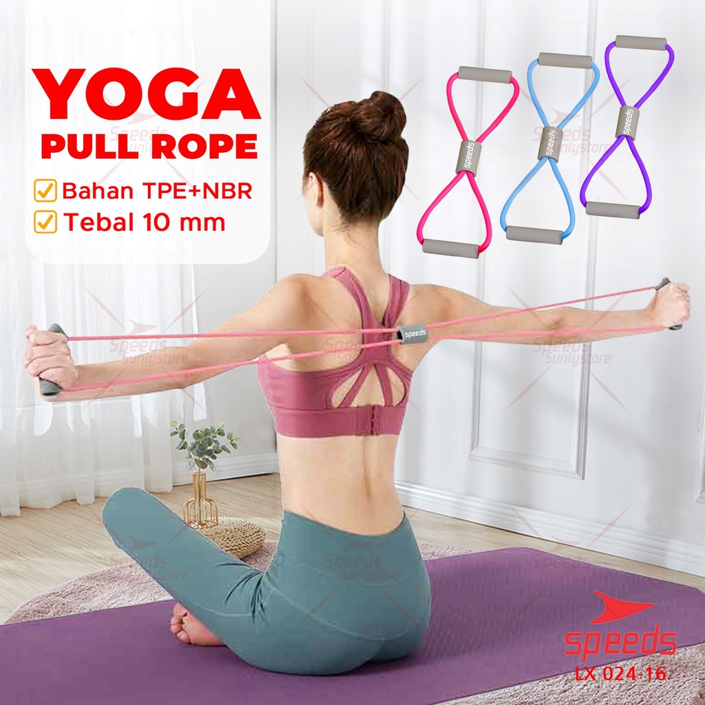 Jual SPEEDS Tali Fitness Gym Yoga Resistance Tube Tali Fitness Elastis ...