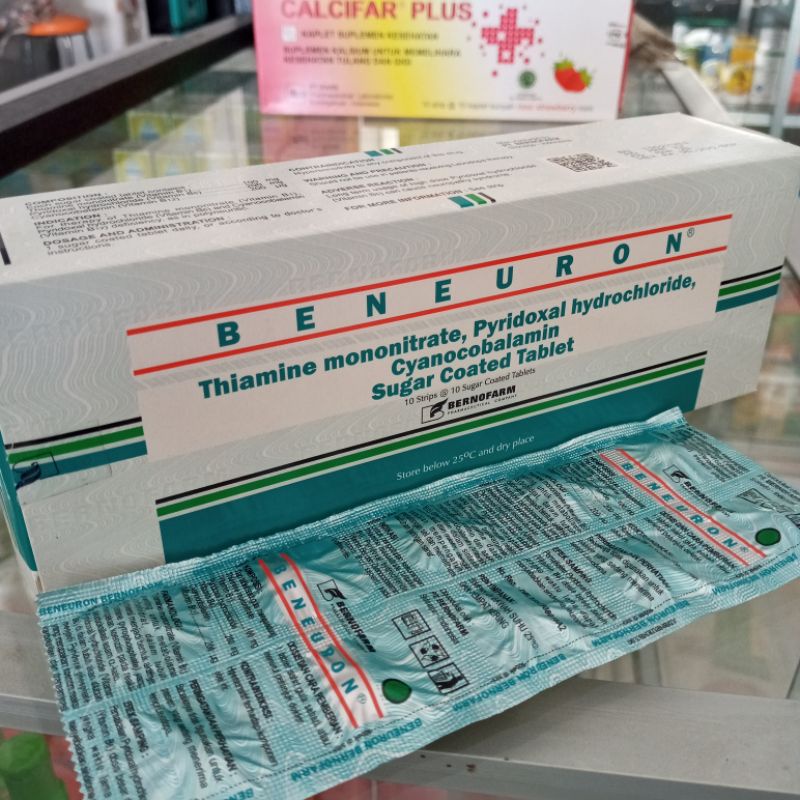Jual BENEURON VITAMIN B1,B6,B12 1 STRIP ISI 10 TABLET | Shopee Indonesia