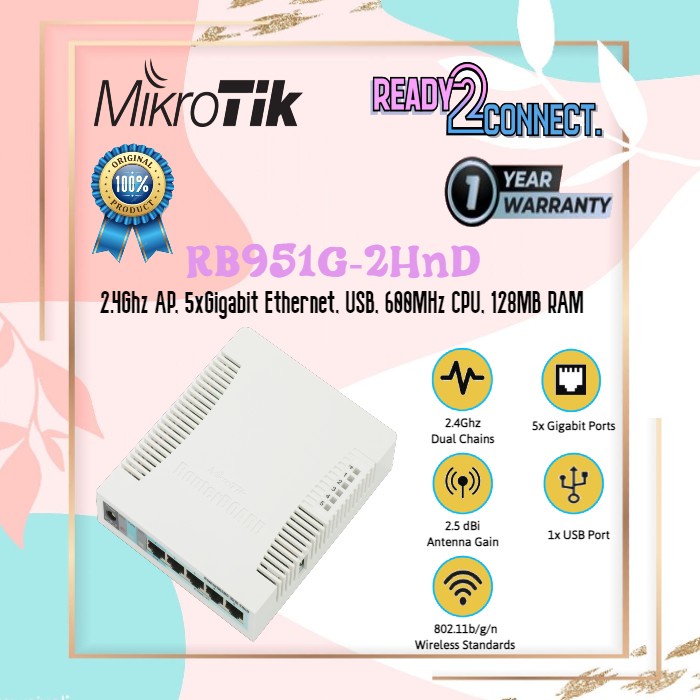 Jual Mikrotik RB951G-2HnD Wireless Gigabit Router | Shopee Indonesia