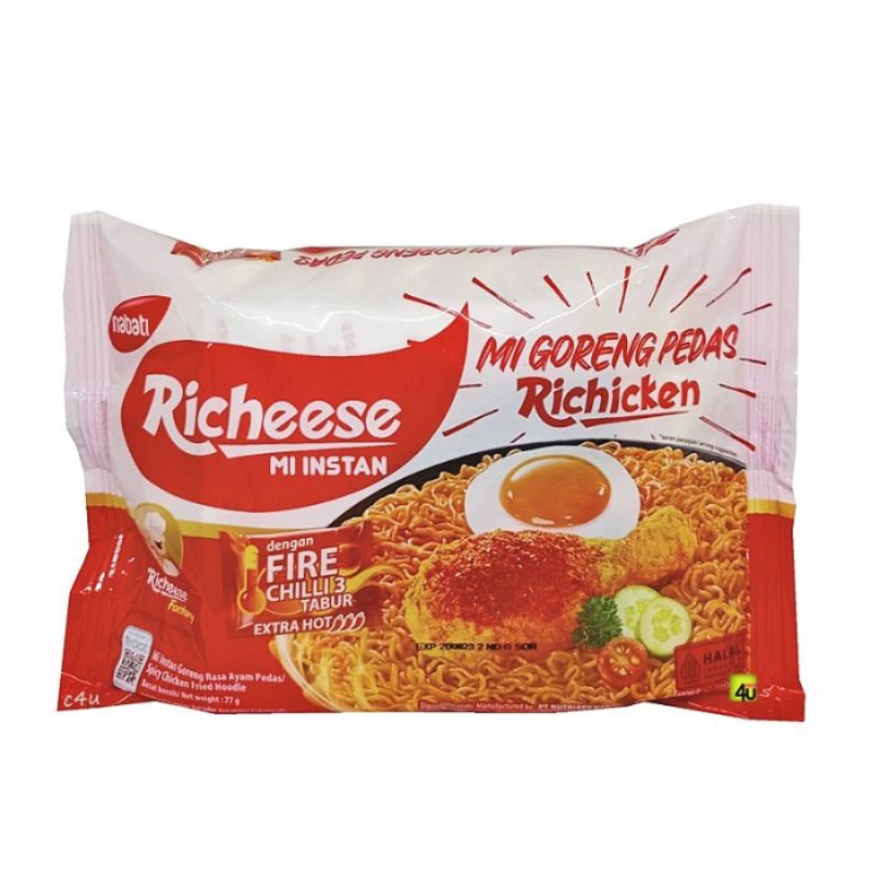 Jual Mie Goreng Keju Richiken Pedas Chili/Mie Richeese/Mie Keju Chili ...