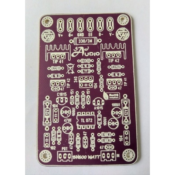 Jual PCB Driver amplifier BH 600 Watt Kit Power amplifier 600 Watt ...