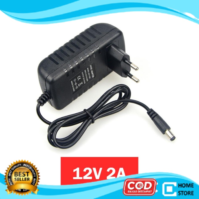 Jual Adaptor CCTV STB Power Supply AC ke DC 12V 2A ( Led ) | Shopee ...