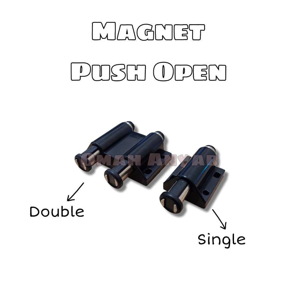 Jual 1 PASANG Magnet Push Open Single Double Lemari Kaca Buffet TV ...