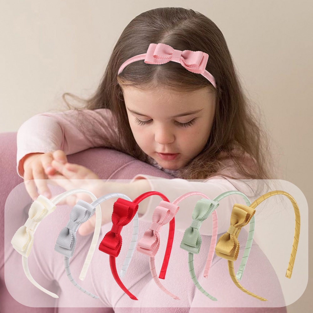 Jual CUTE BOW GIRL HEADBAND SOFT PASTEL COLOR BANDO ANAK PEREMPUAN ...