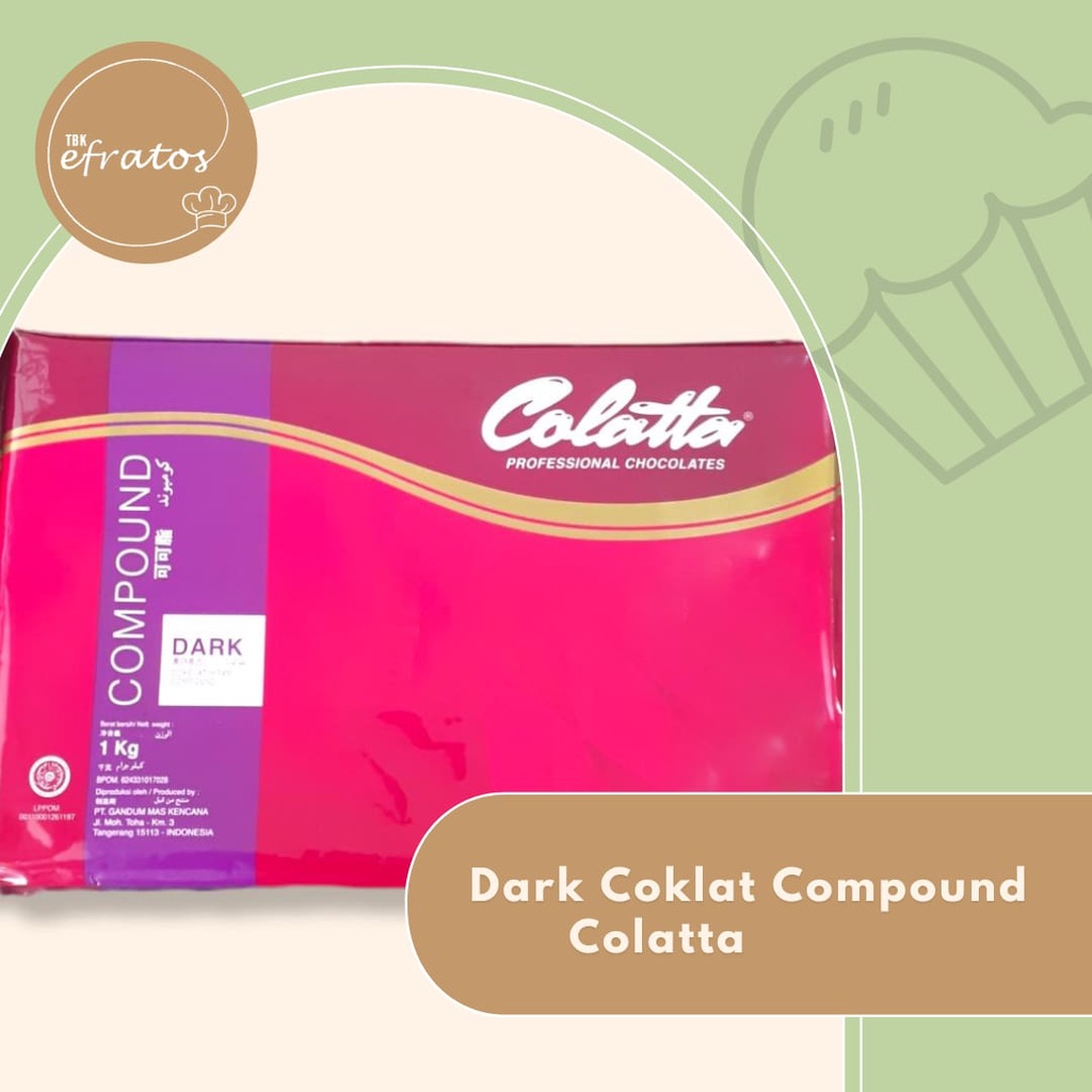Jual Cokelat Batang - Collata Dark Chocolate Compound Kemasan 1 kg ...