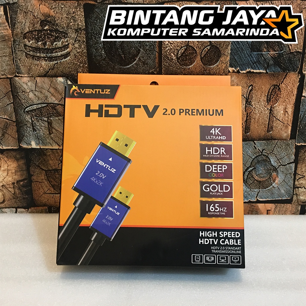 Jual Ventuz Kabel HDMI/HDTV 2.0 HDR 4K x 2K Ultra HD Gold Plated ...