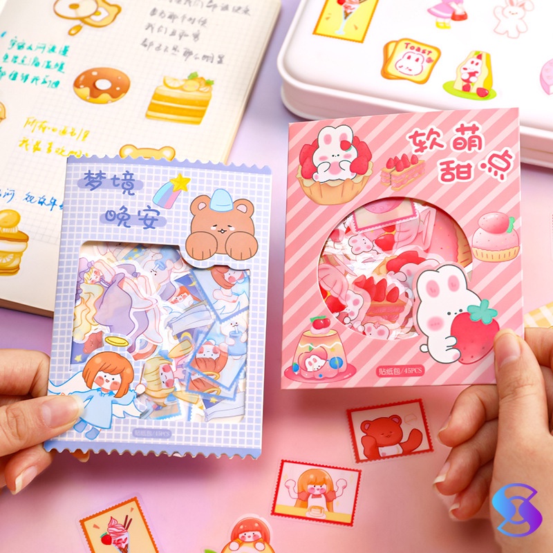 Jual 45PCS/Bag stiker Diary Stickers Scrapbooking Planner Bullet ...