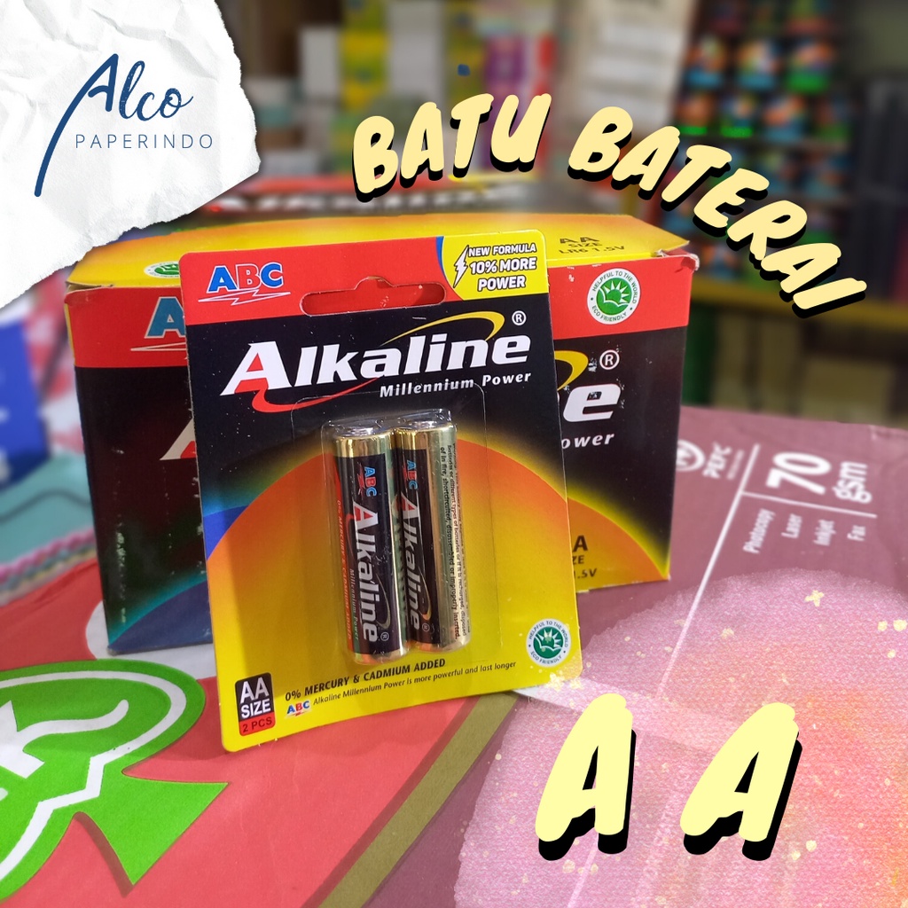 Jual Batu Baterai ABC ALKALINE ukuran AA | Shopee Indonesia