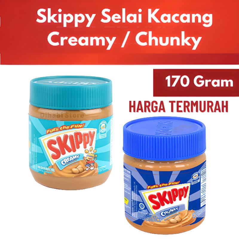 Jual Selai Kacang Skippy Peanut Butter Creamy 170 gram varian creamy ...