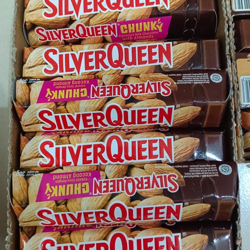 Jual SILVER QUEEN Chocolate Chunky Bar Almond Pack 30gr | Shopee Indonesia