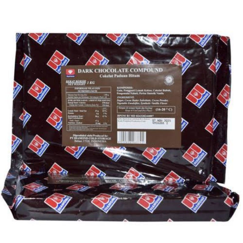 Jual Coklat Diamond Dark Compound 500gr | Shopee Indonesia