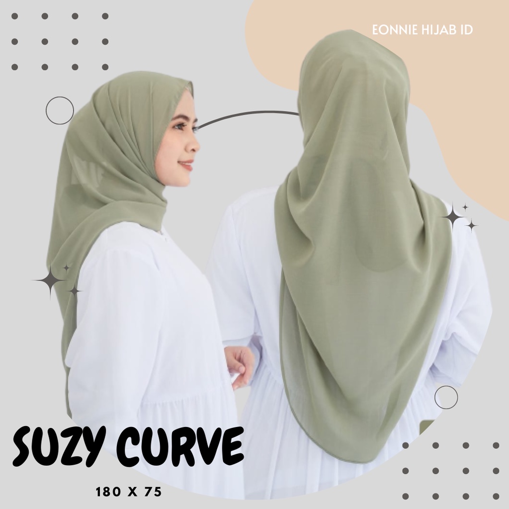 Jual Suzy Curve Pashmina Oval Ceruty Babydoll Pasmina Malay Curve Hijab/ Pasmina ala Malay 180 x ...