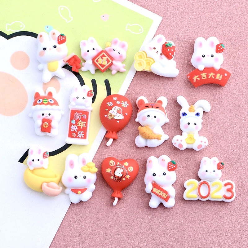 Jual clay resin cny isi 10 pcs, 5 pcs, 7 pcs utk hiasan botol, hiasan ...