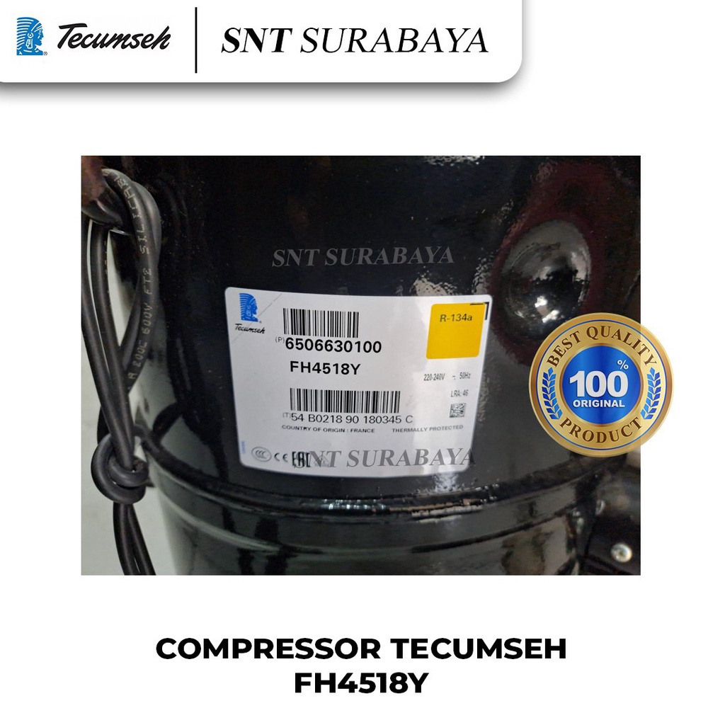 Jual KOMPRESOR CHILLER/SHOWCASE 1-1/4pk, R134 - TECUMSEH FH4518Y ...