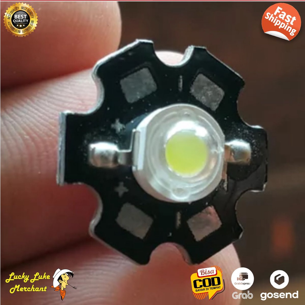 Jual Lampu Led HPL 1 Watt Cob Super Terang Bright Light Dengan Heatsink ...