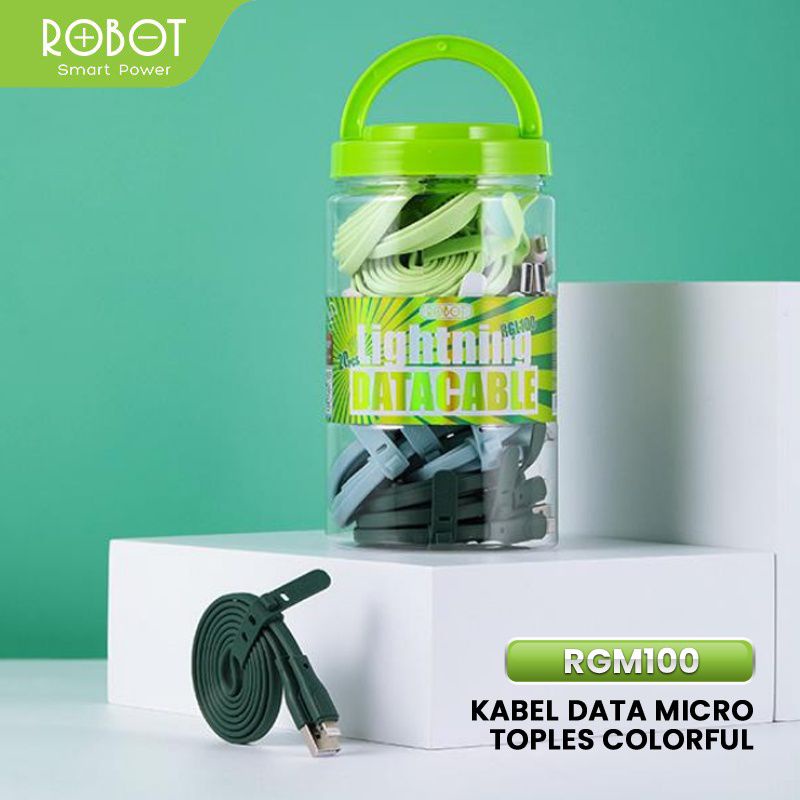 Jual Kabel Data Robot Micro RGM/RGC/RGL 100S 2.4A Macaron (1Top 20pcs ...