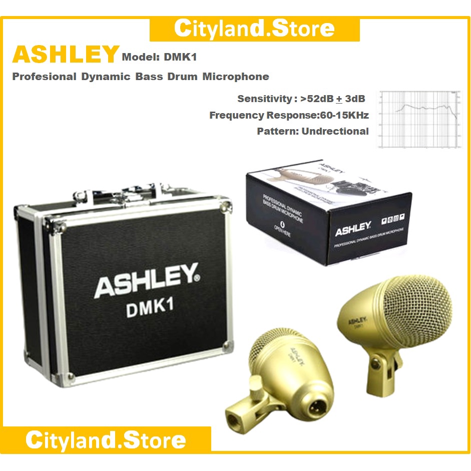 Jual Mic Drum Ashley DMK1/ Microphone Drum Ashley DMK1 Original Garansi ...