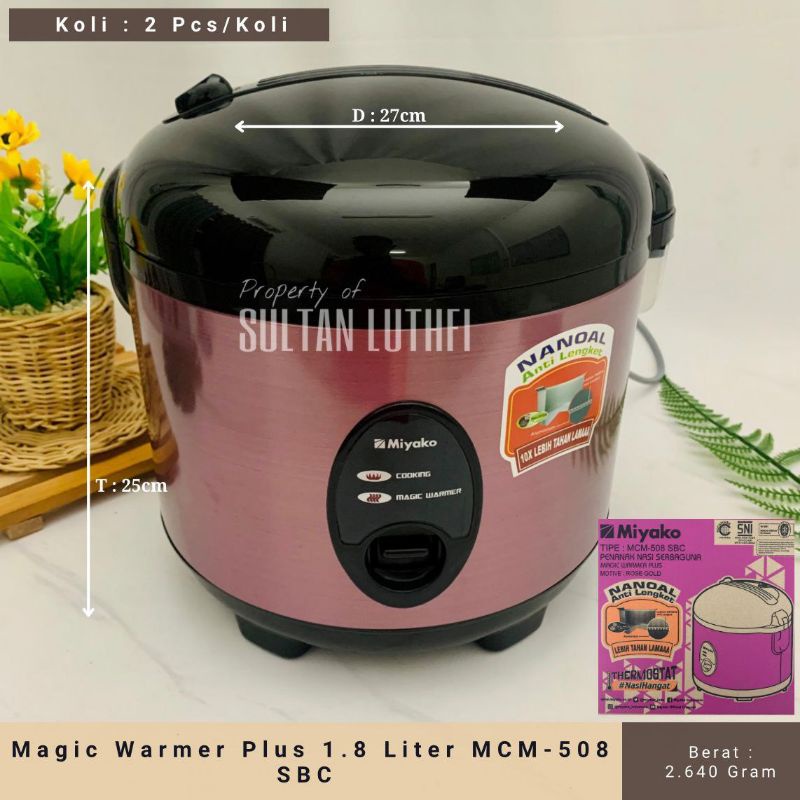Jual magic com miyako MCM 508 SBC rice cooker miyako stainless penanak ...