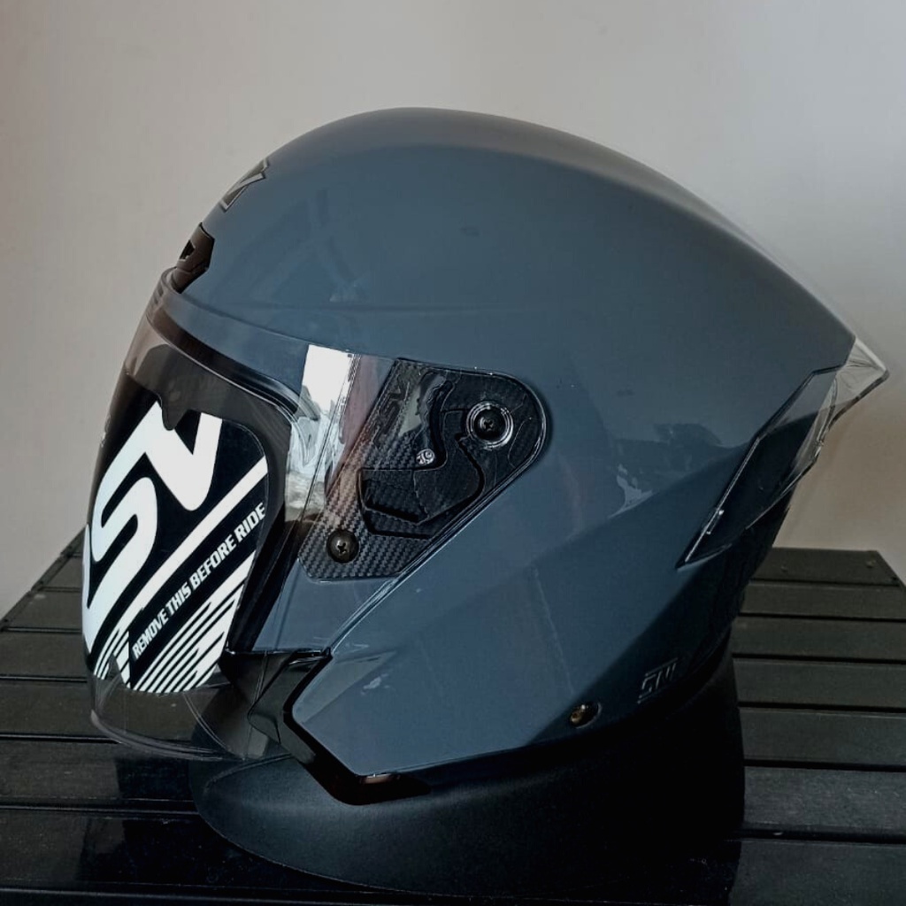 Jual HELM RSV NEW WINDTAIL PLATINUM GREY SINGLE VISOR / HELM HALF FACE ...