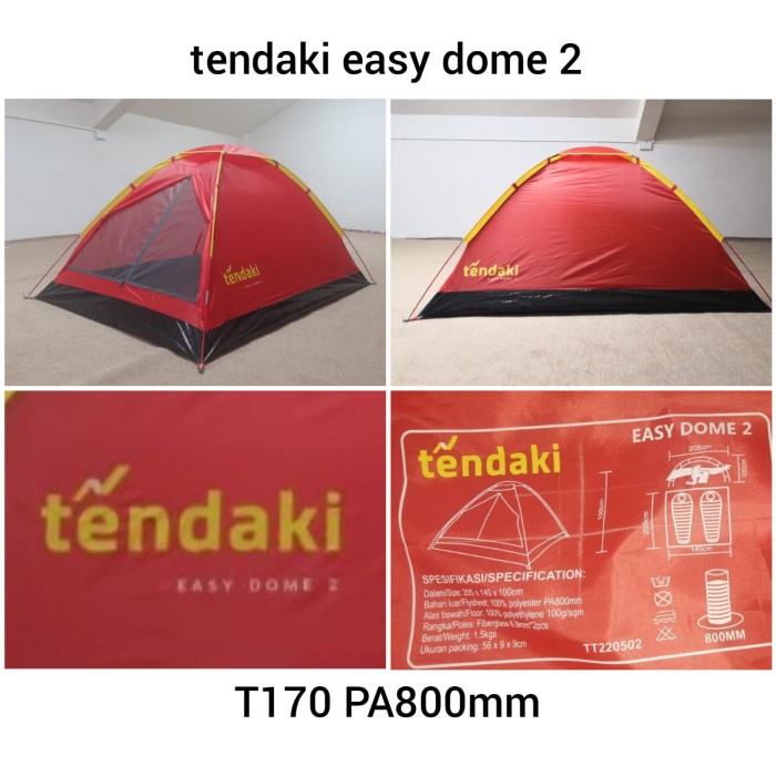 Jual TENDA DOME TERMURAH TENDAKI EASY DOME2 FRAME FIBER SINGLE LAYER ...