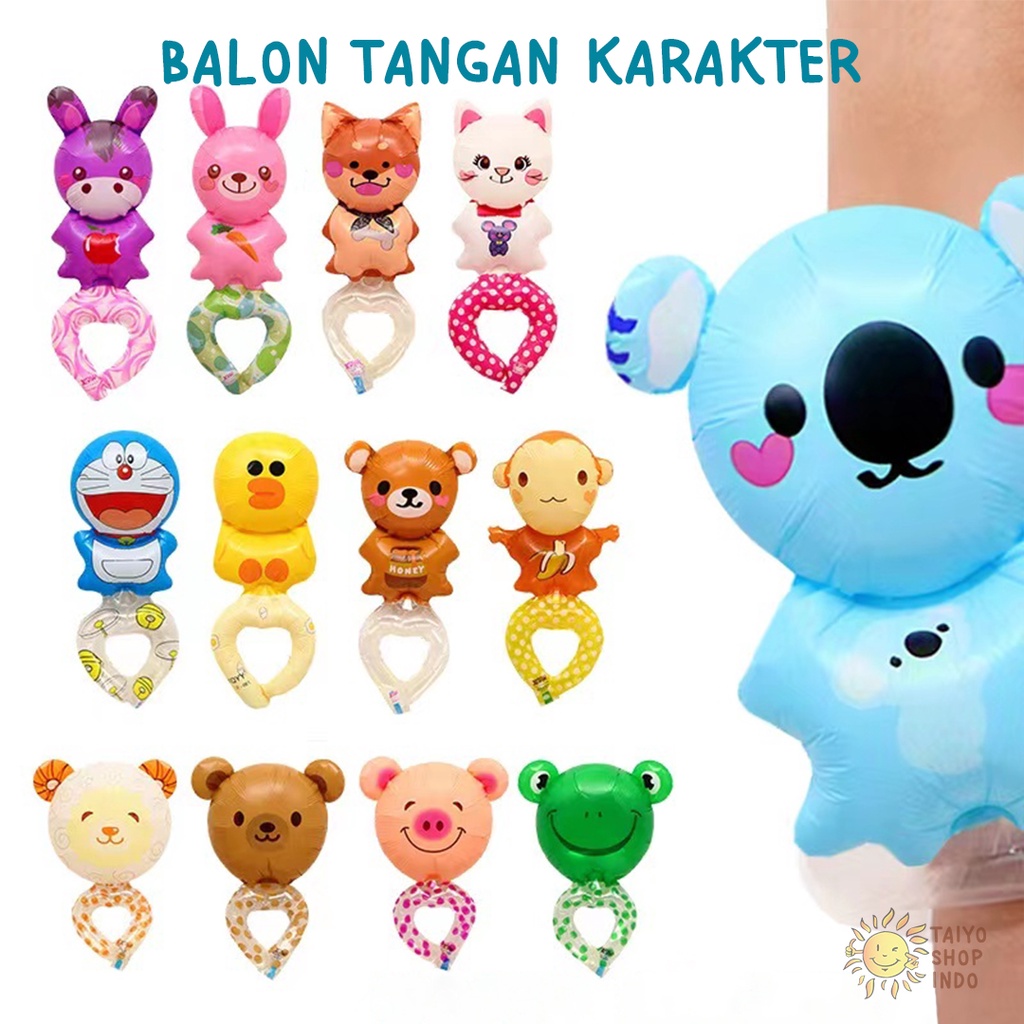 Jual TAIYO Balon Foil Tangan Karakter Animal Balloon Hand Dekorasi ...