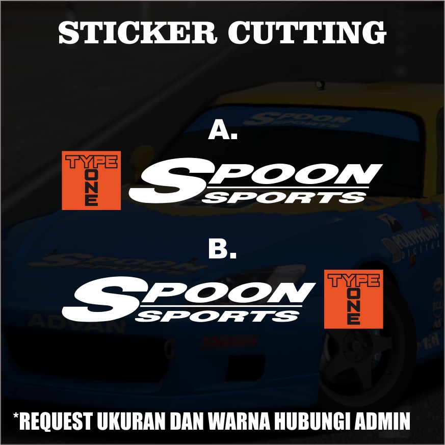 Jual Stiker Cutting Spoon Sports Type One / Sticker Cutting | Shopee ...