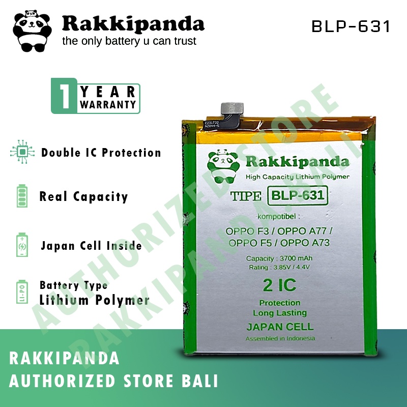 Jual RakkiPanda BLP631 Oppo F3 / F5 / F5 Youth / A73 / A77 Baterai ...