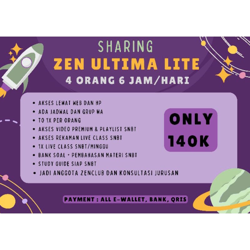 Jual Sharing Zenius Ultimate Lite 22/23 | Shopee Indonesia