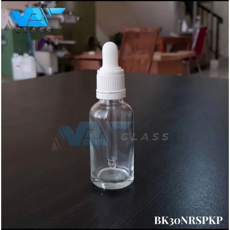 Jual botol pipet kaca 30ml bening / botol serum 30ml / botol tetes 30ml ...
