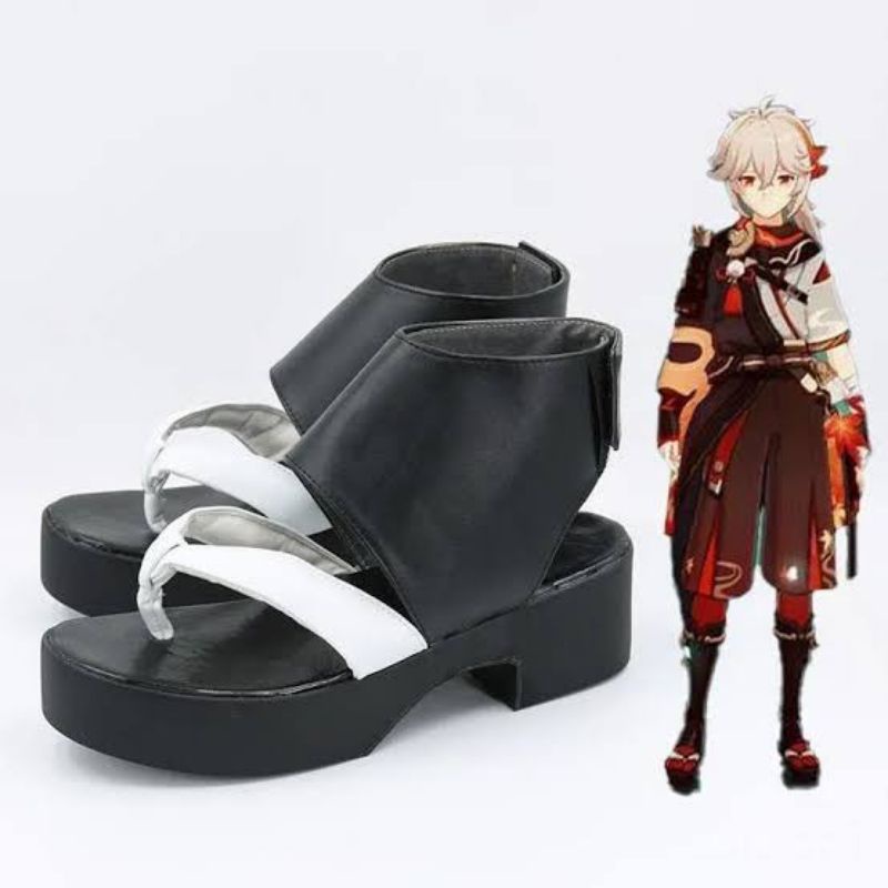 Jual Sandal Cosplay Geta Kaedehara Kazuha / Sandal Genshin Impact Shoes ...