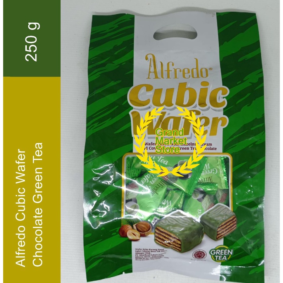 Jual Alfredo Cubic Wafer 250-270gr Hazelnut Chocolate Green Tea 250g ...