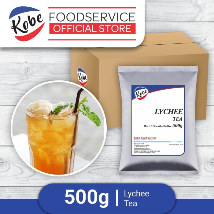Jual Kobe Lychee Tea 500gr - Minuman Serbuk Powder Lychee Tea 1/2kg ...