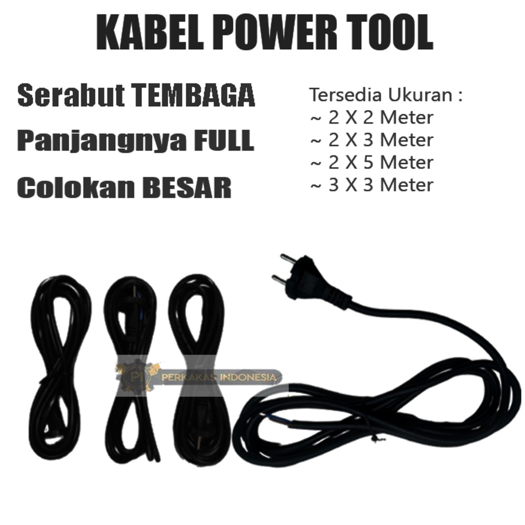 Jual Kabel Power Tools 2 X 2 M Mesin Bor Gerinda Sander Circular Miter ...