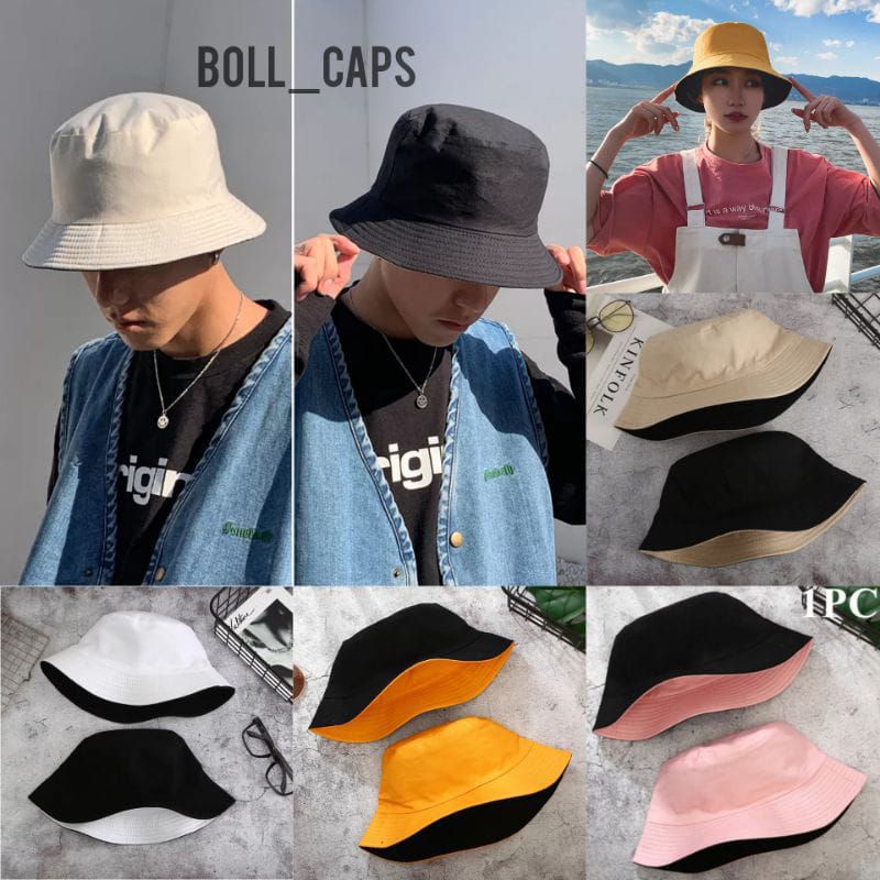 Jual TOPI BUCKET HAT POLOS DEWASA COWO-CEWE/TOPI GUNUNG/TOPI HIKING ...