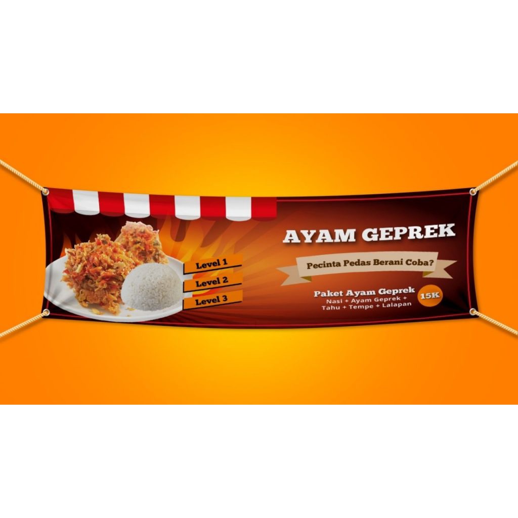 Jual CETAK BANNER / SPANDUK FRIED CHICKEN ( Free Design ) | Shopee ...