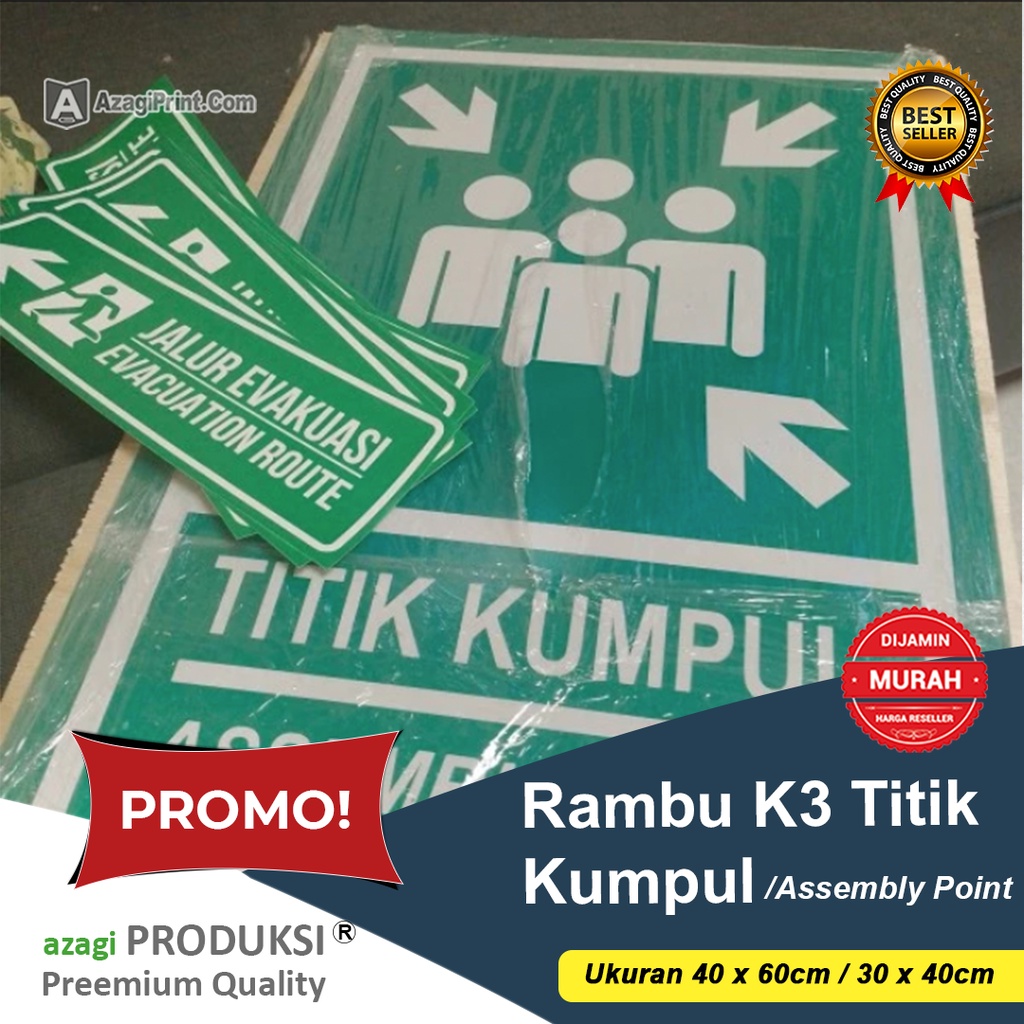 Jual Cetak Rambu Titik Kumpul (Assembly Point) Ukuran 30 x 40 Cm/40 x ...