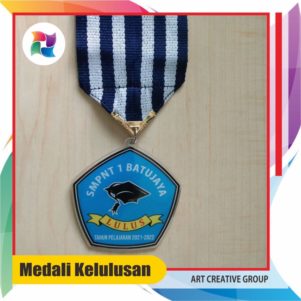 Jual MEDALI WISUDA MEDALI KELULUSAN CUSTOM LOGO SEKOLAH | Shopee Indonesia