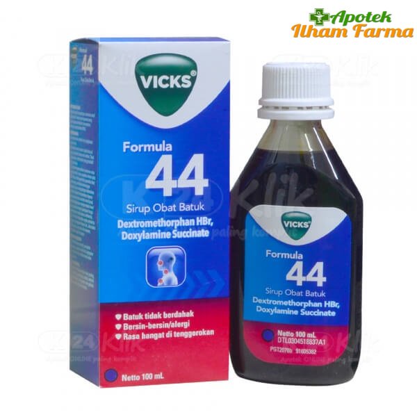Jual Vicks F44 Sirup Dewasa 100Ml (1 Botol) | Shopee Indonesia
