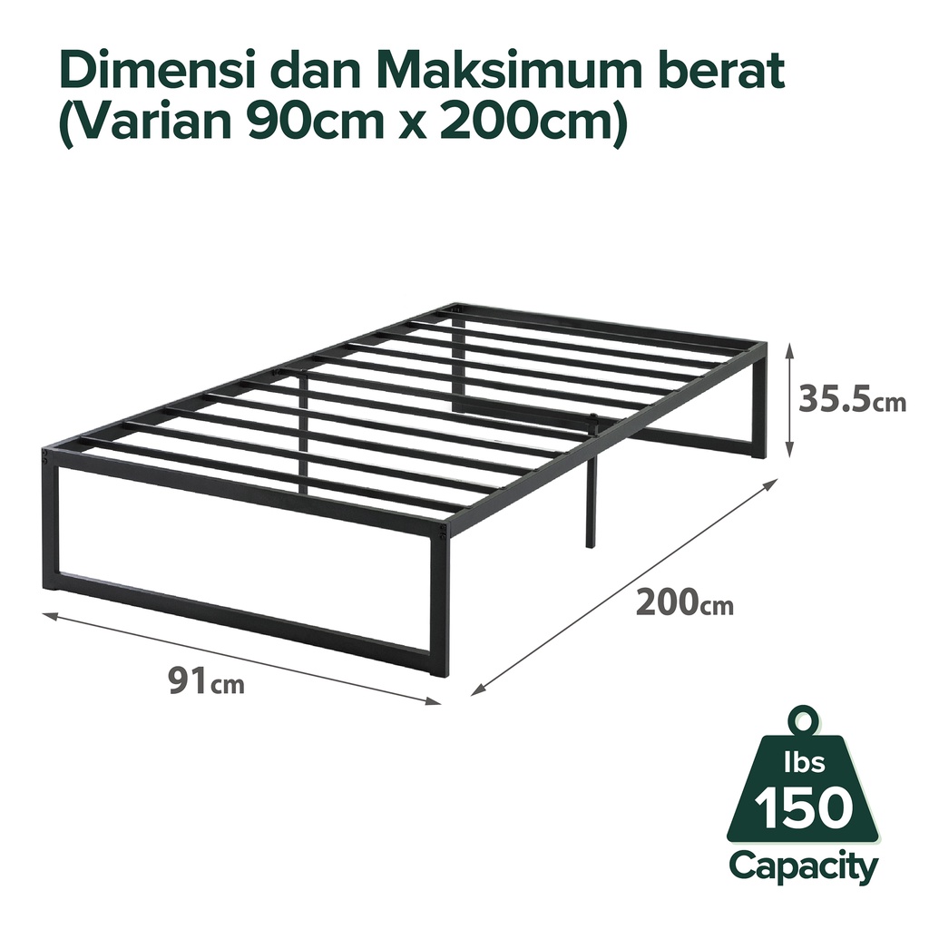 Jual Dipan Tempat Tidur Zinus Abel Ranjang Besi Divan Kasur | Shopee ...